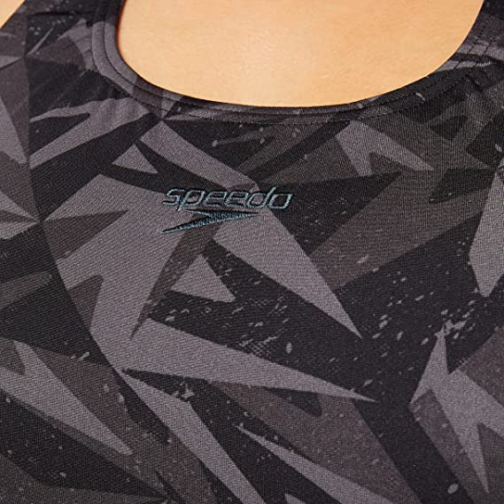 Speedo Damen Schwimmanzug Hyperboom Allover Medalist Stein Schwimmsport